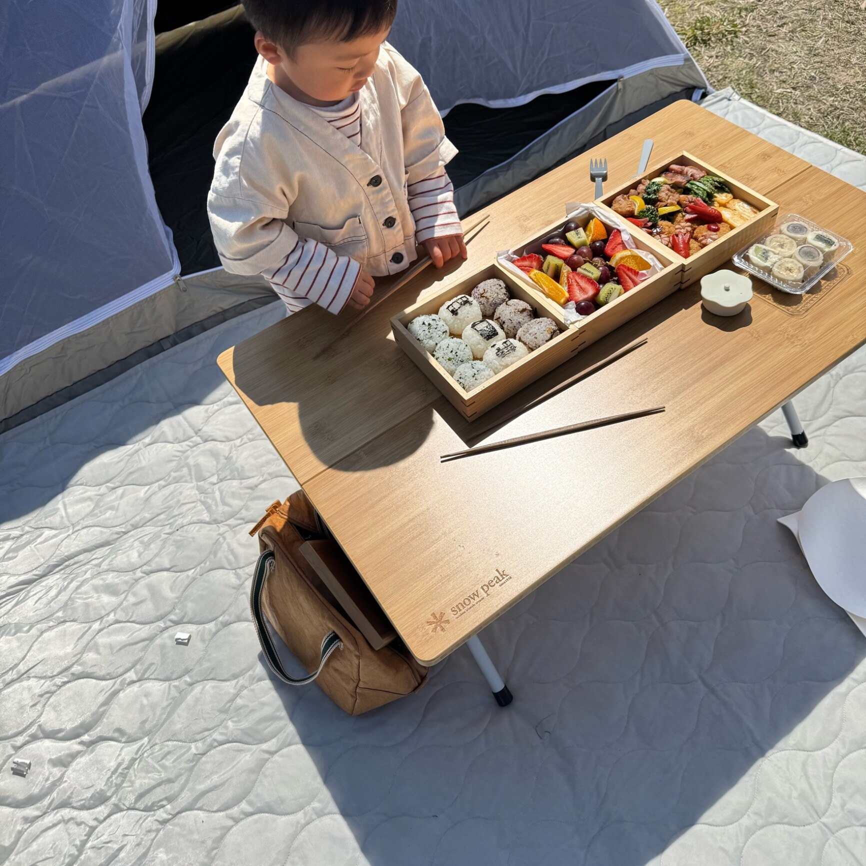 スノーピーク ワンアクションローテーブル 竹 snow peak LV-100TR テーブル 折りたたみテーブル 折り畳みテーブル フェス おしゃれ キャンプ アウトドア