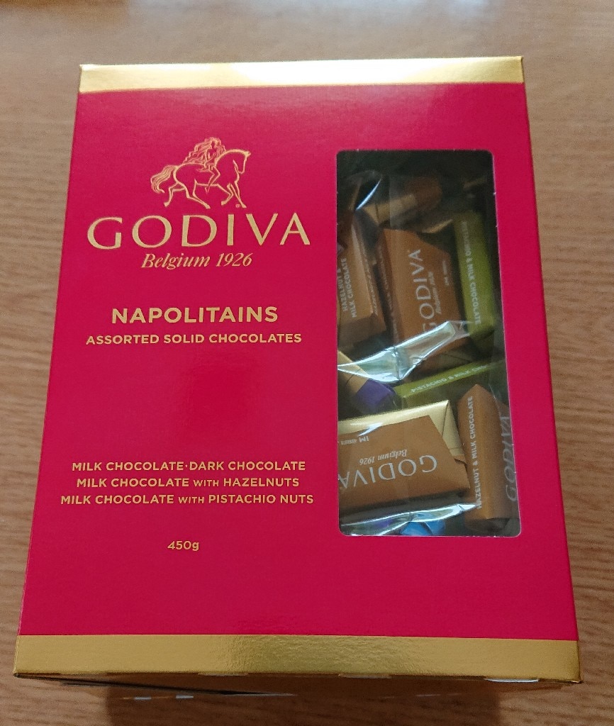 クール可 ゴディバ ナポリタン 450g 4種アソート 板チョコ GODIVA ばらまき 個包装 人気 高級 チョコレート 大容量 お得 コストコ 送料無料