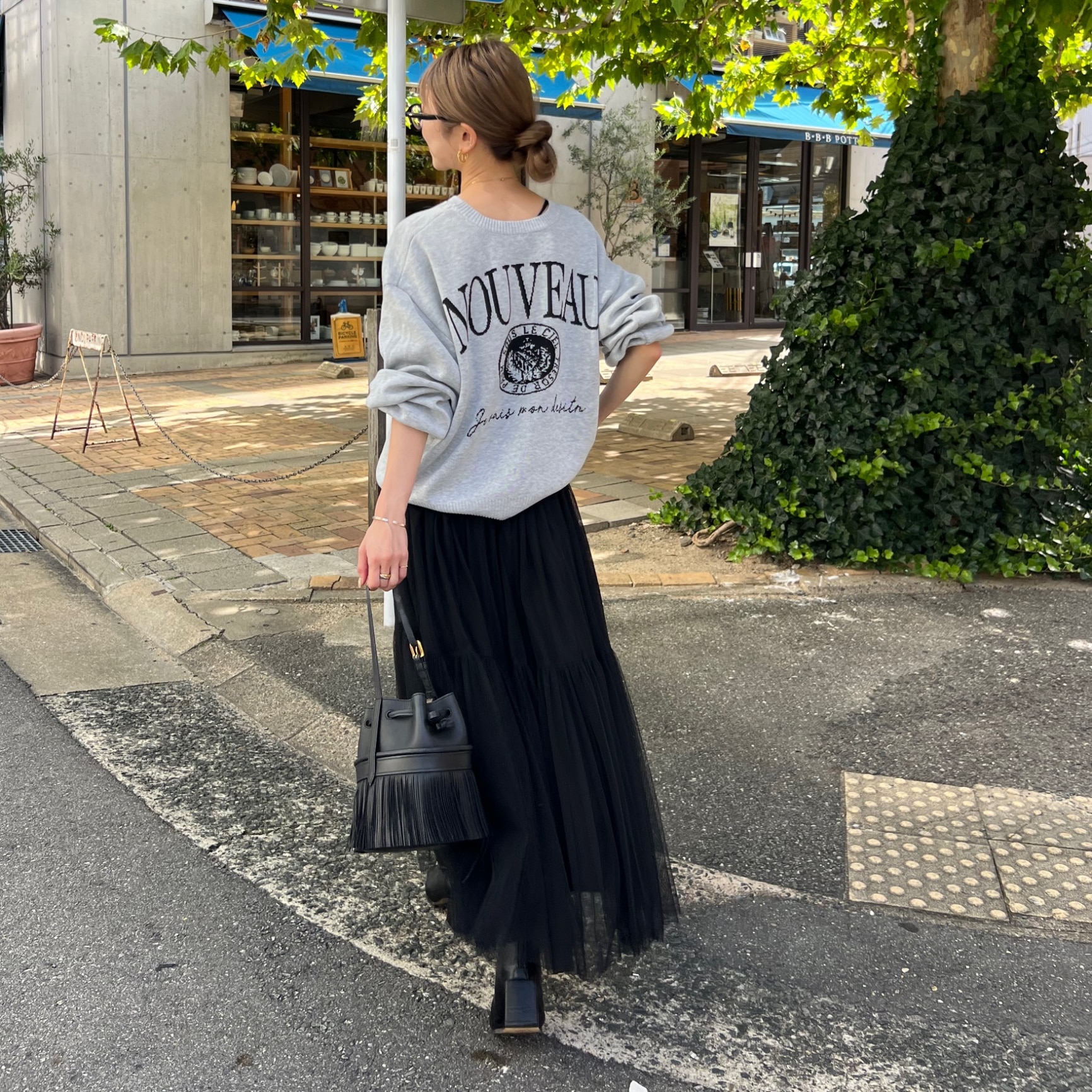 《javaジャバコラボ》 送料無料 トップス ニット レディース 裏 表 前 後 4way ジャガード ロゴ 男女兼用 ユニセックス メンズ ぽわん袖 ゆるっと ビッグシルエット 体型カバー ...