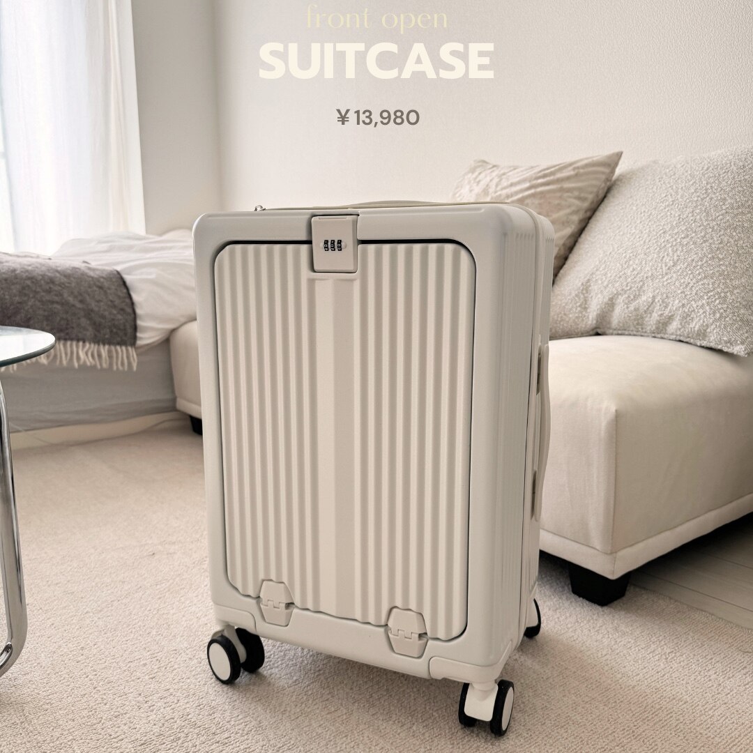 J.K.T スーツケース 大容量 キャリーケース 大容量 おしゃれ大型 キャリーバッグ トラベル 泊まる TSAロック カップホルダー ダブルキャスター スマホホルダー シンプル かわいい ...