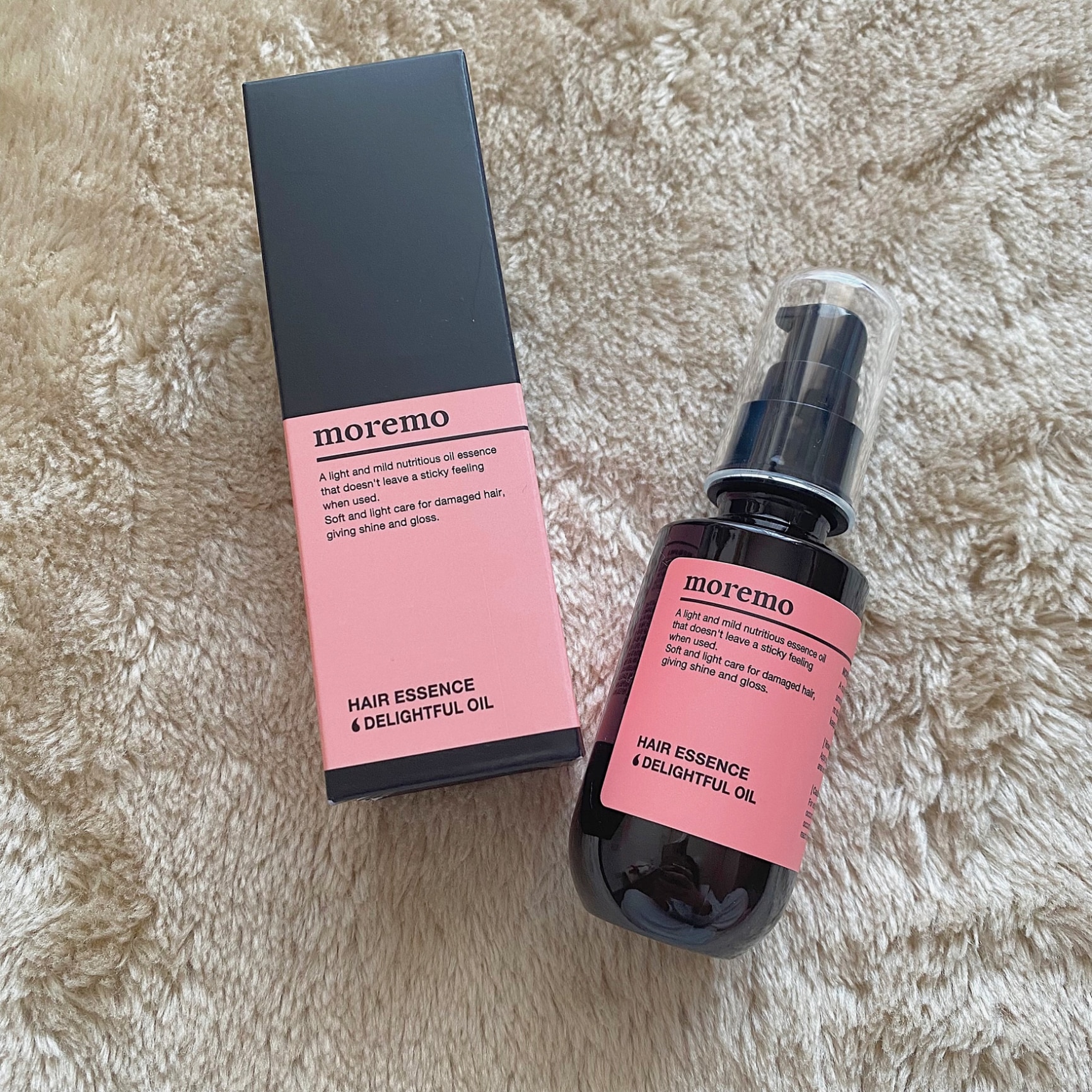 【公式】ヘアエッセンスディライトフルオイル, 70ml / ヘアオイル ダメージケア ヘアケア ヘアエッセンス べたつかないオイル ヘアバーム 洗い流さない モレモ moremo