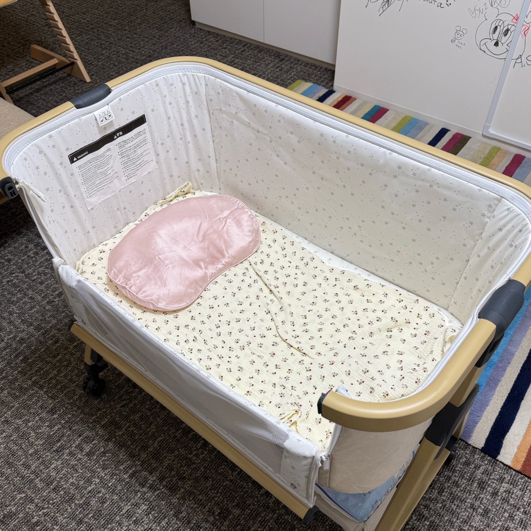 【マラソン期間 2000円OFFクーポン獲得！】HZDMJ ベビーベッド 折りたたみ おすすめ 添い寝ベッド 揺りかごに変身可能 高さ6段階調整 キャスター 出産お祝い 0ヶ月~24ヶ月 ...