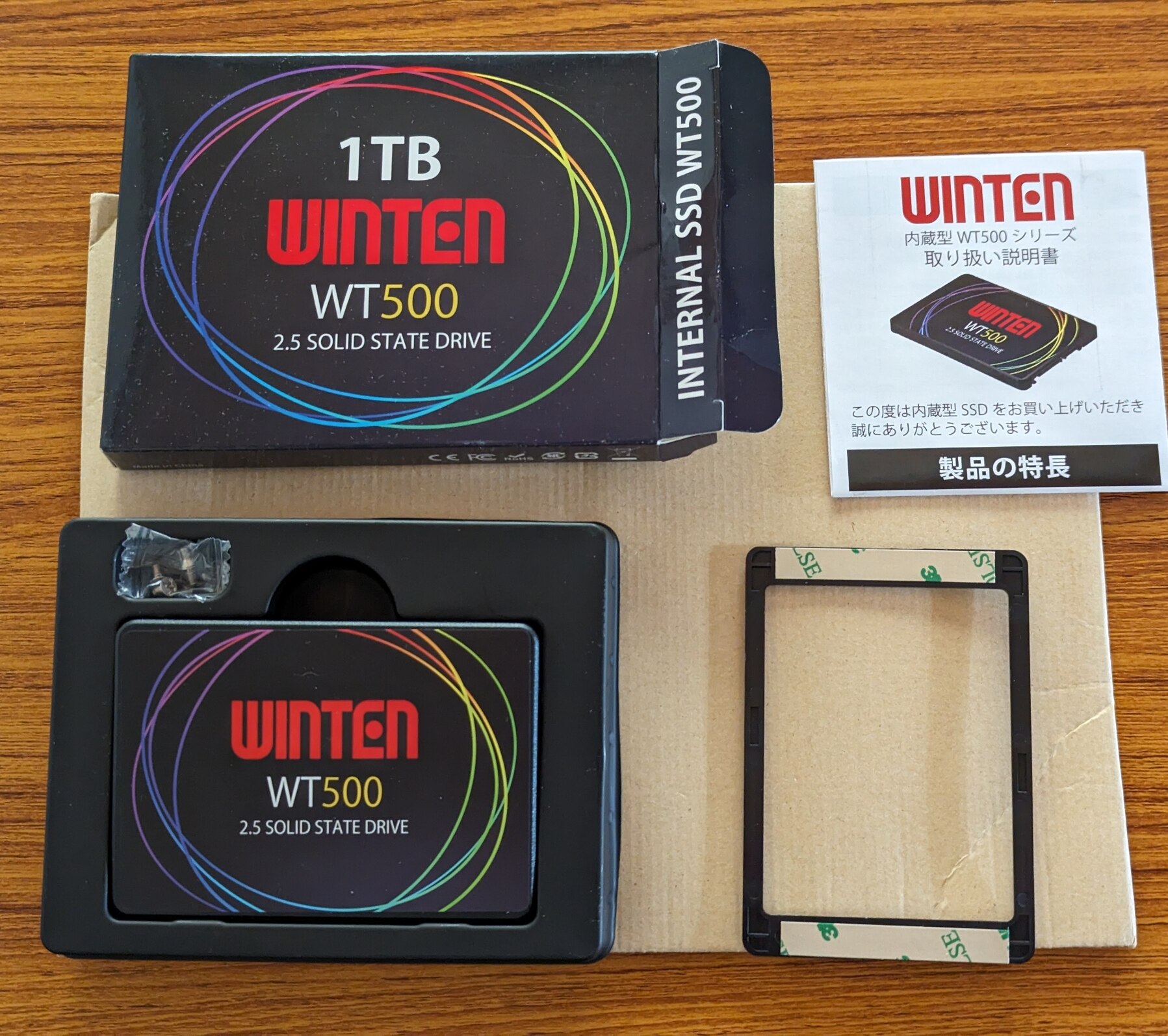 WINTEN SSD 1TB【3年保証 送料無料 スペーサー付き】WT500-SSD-1TB SATA3 6Gbps 3D NANDフラッシュ搭載 デスクトップパソコン、ノートパソコンにも ...