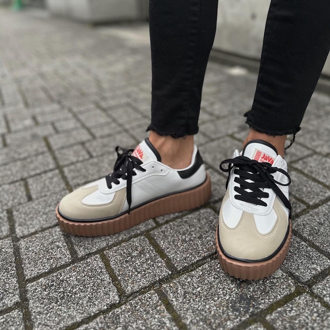 【MAX30%offクーポン対象】 《javaジャバ コラボ》送料無料 シューズ スニーカー レディース メンズ 超軽量 厚底 レトロ 配色 アウトドア スポーティ男女兼用 ユニセックス ...