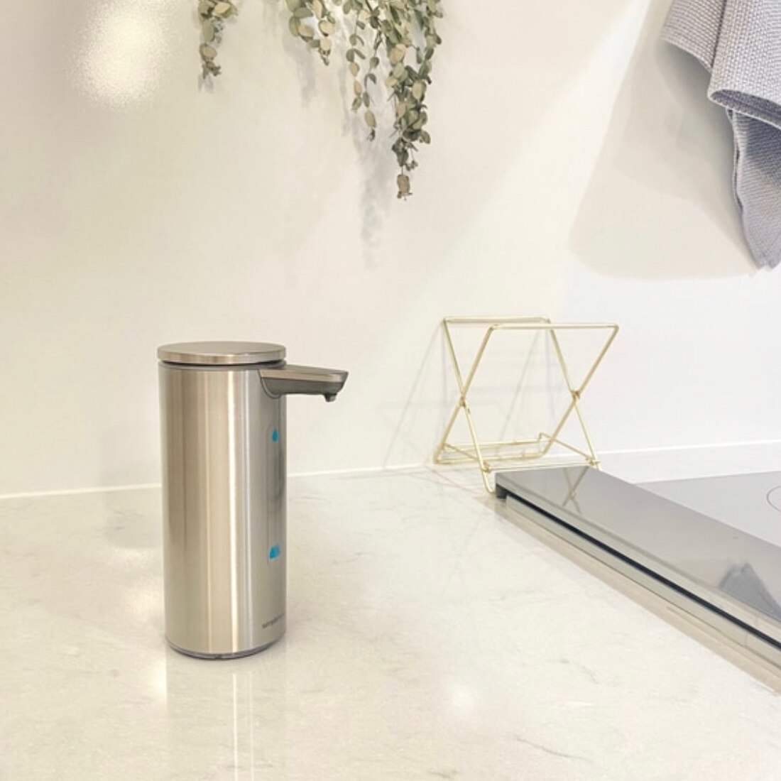 シンプルヒューマン ディスペンサー センサーポンプ ブラッシュシルバー 266ml simplehuman ST1043 手洗い シンプル ...