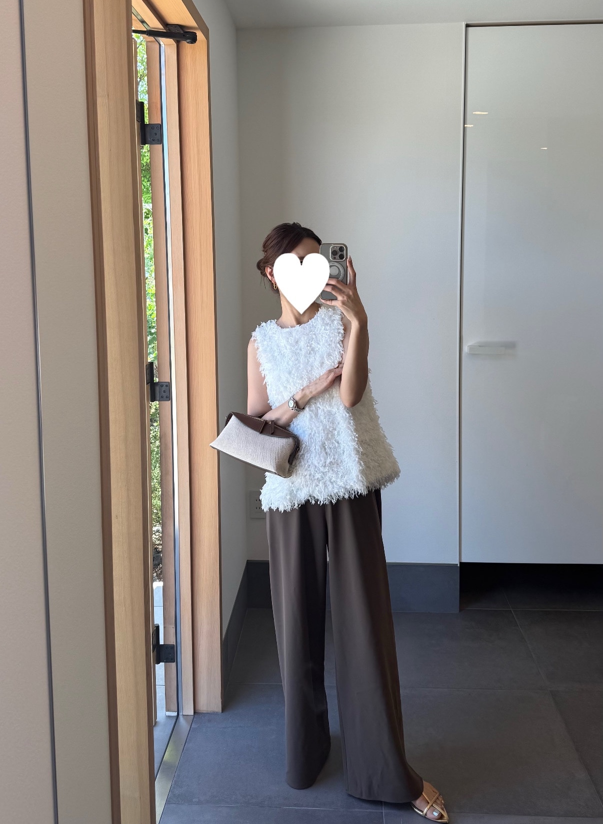 【半額クーポン対象】フェザーフリンジ ノースリーブ チュニック Aライン トップス 体型カバー 大人かわいい キレイめ レディース 2026 ...
