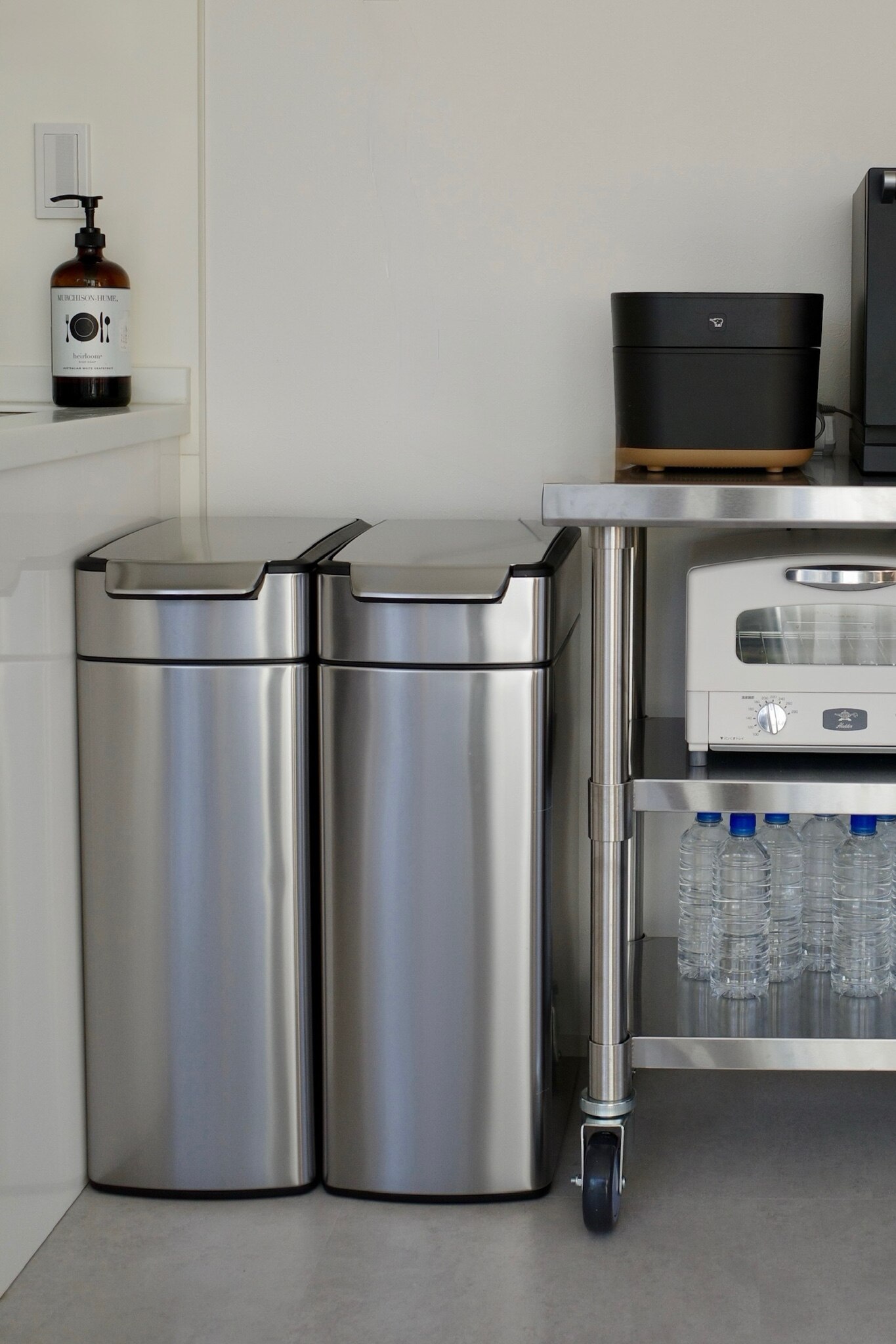 【特典付】( シンプルヒューマン simplehuman スリム タッチ バーカン 40L ) W2016 メーカー直送 山崎実業 公式 オンライン 通販 ゴミ箱 ダストボックス ...