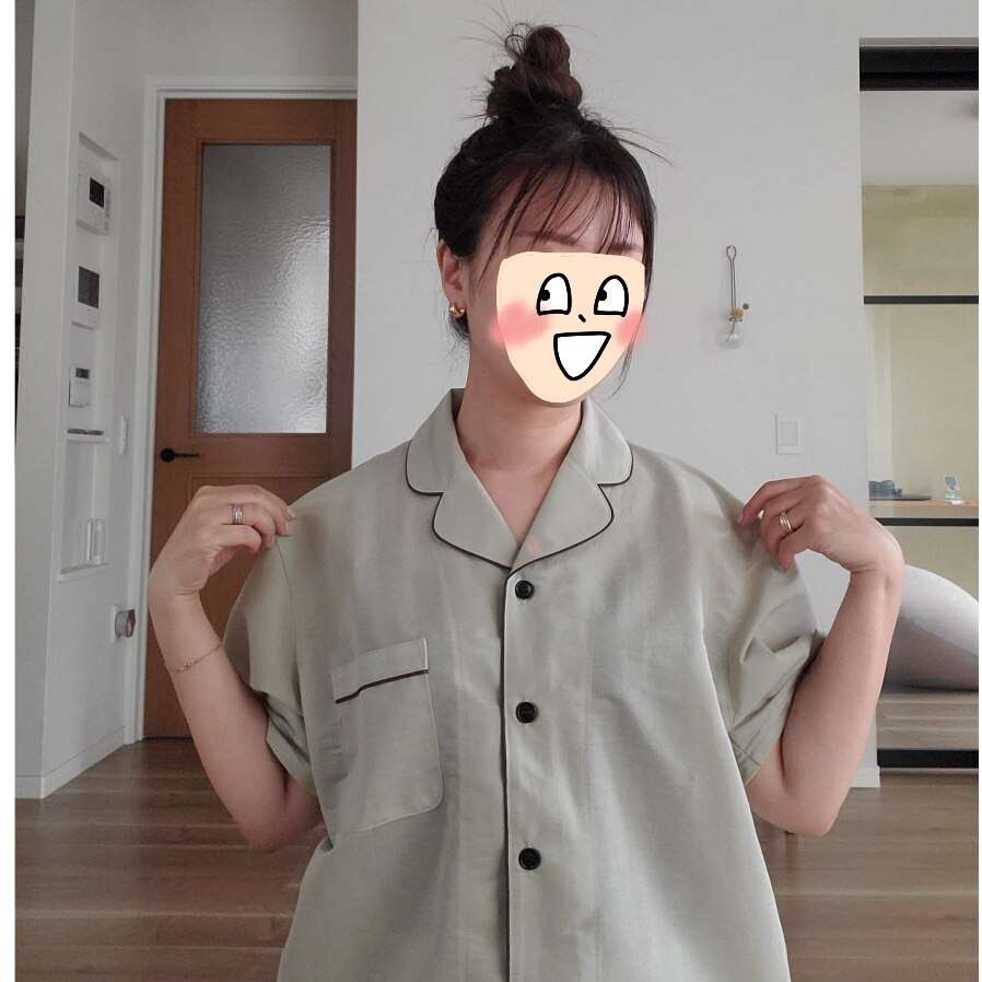 【SALE／30%OFF】MADE WITH LIBERTY FABRIC 綿混エアリー天竺 半袖パジャマ une nana cool ウンナナクール インナー・ルームウェア パジャマ ...