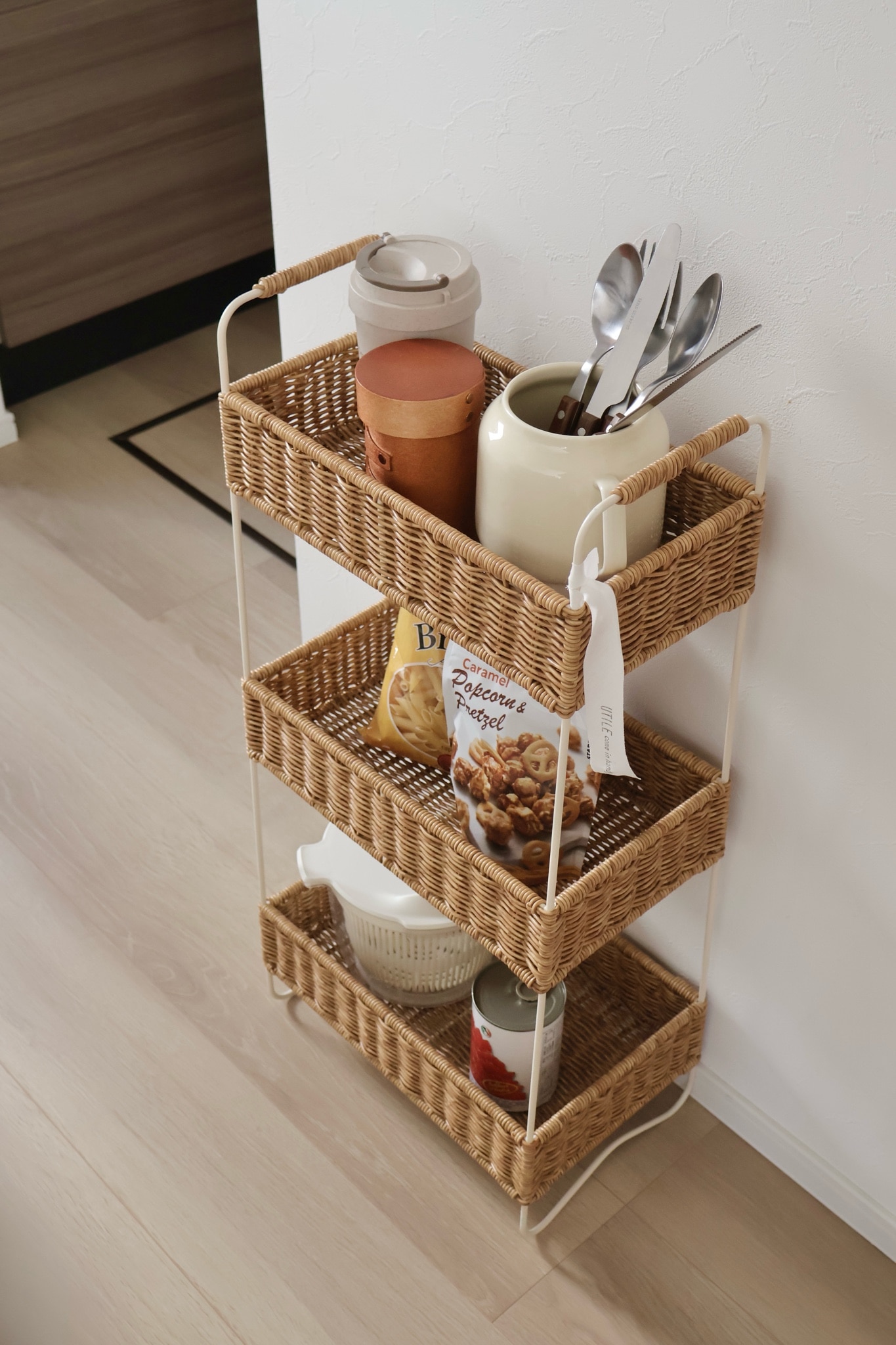 【公式】\着後レビュー★プレゼントキャンペーン中／ユティル 3段ラック (UTILE) 500WORKS.キッチン ラック 3段 スリム 高さ70 幅33省スペース 収納ラック 小物収納 ...