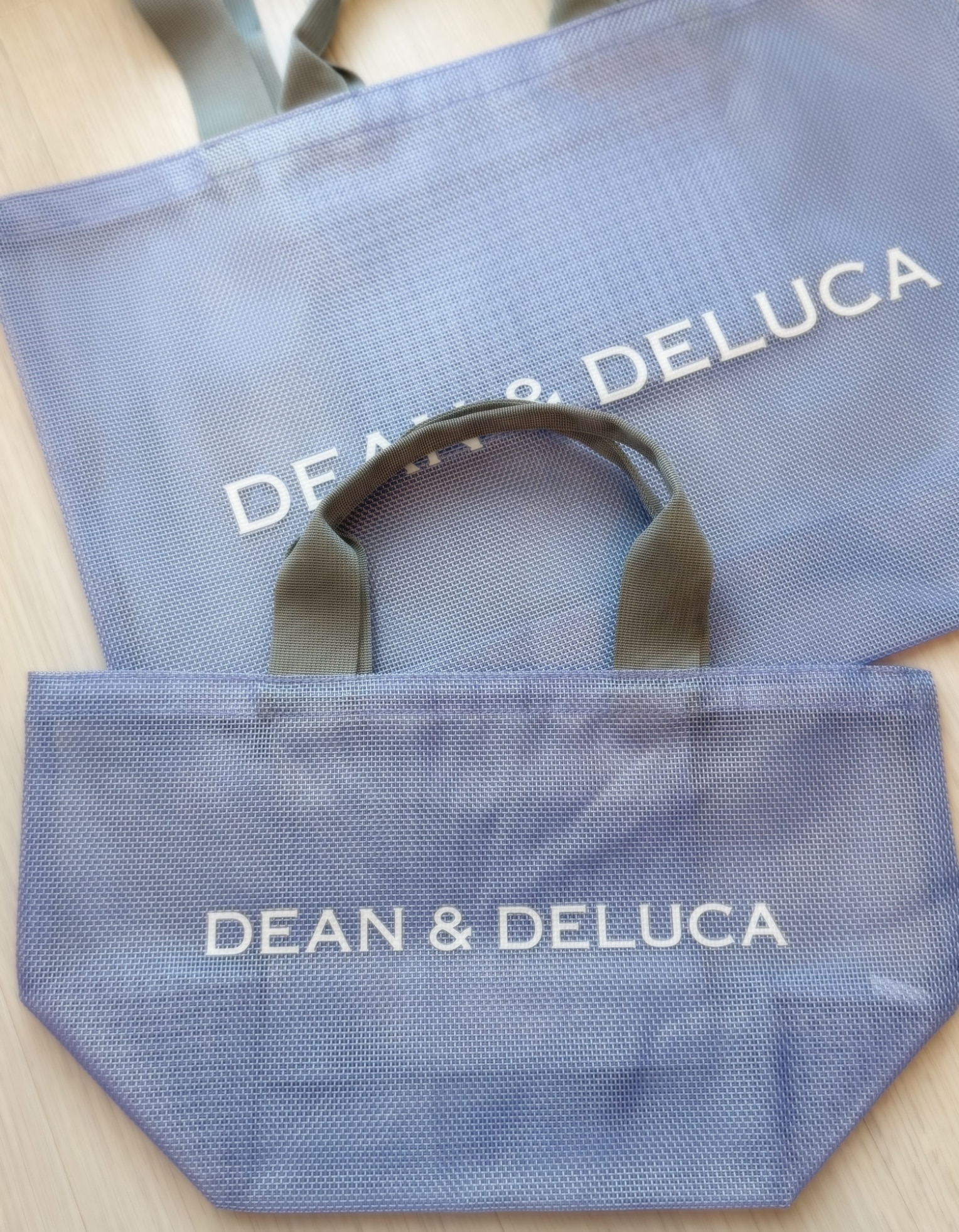 ディーンアンドデルーカ メッシュトートバッグ ライラック S / L DEAN&DELUCA人気 バッグ A4 大容量 持ち手 肩掛け マチ付き マザーズバッグ 折りたたみ 旅行 トラベル ...