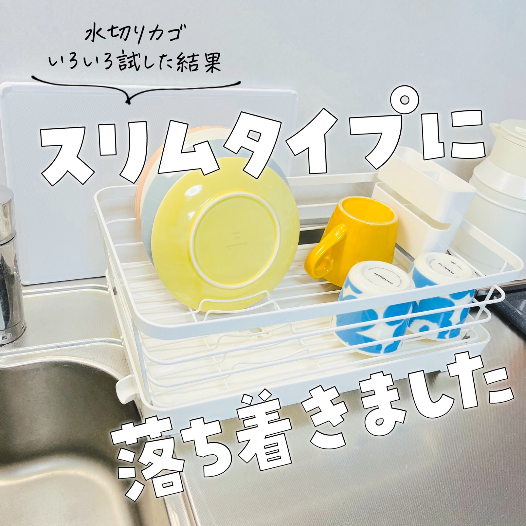 水切り 水切りかご 水切りラック 水切りカゴ スリム シンク上 水が流れる 横置き 流れる キッチン おしゃれ 抗菌 新生活 【 アスベル N ポゼ ASVEL POSE Wコート 水切り スリム