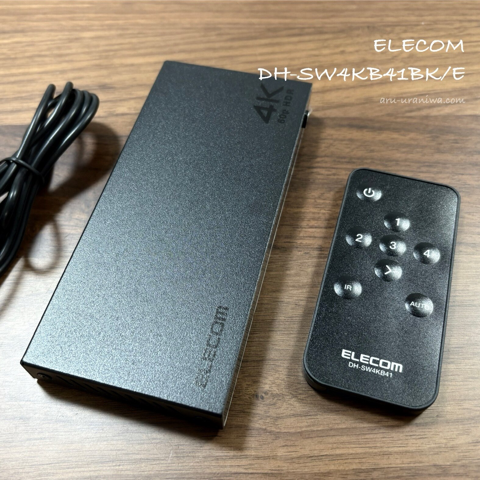 エレコム HDMI切替器 4K対応 4in1 専用リモコン付 4K60Hz対応 4入力 HDMI)+1出力 HDMI) メタル筐体 ブラック ...