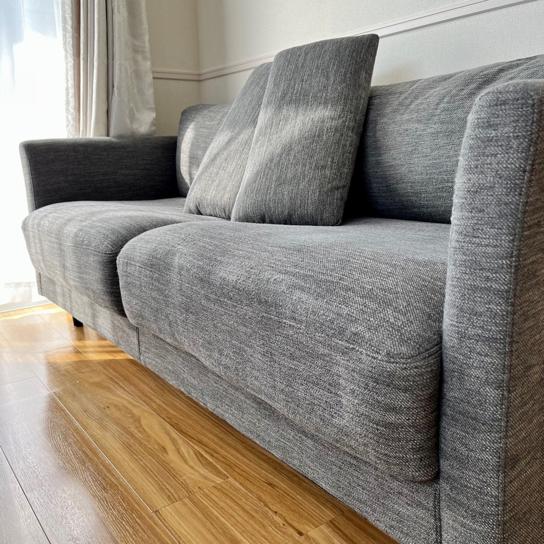 [幅180cm]3人用布張りソファ (CA10 DR) ニトリ 【配送員設置】 【5年保証】