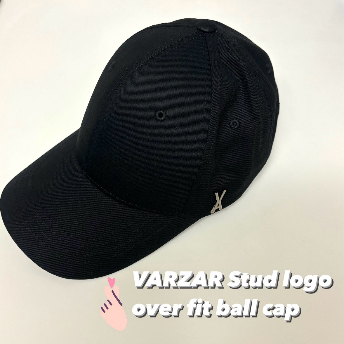 バザール キャップ VARZAR Stud logo over fit ball cap ロゴ 帽子 ユニセックス 韓国 K-POP 芸能人 アイドル愛用 メンズ レディース 正規品 [帽子]