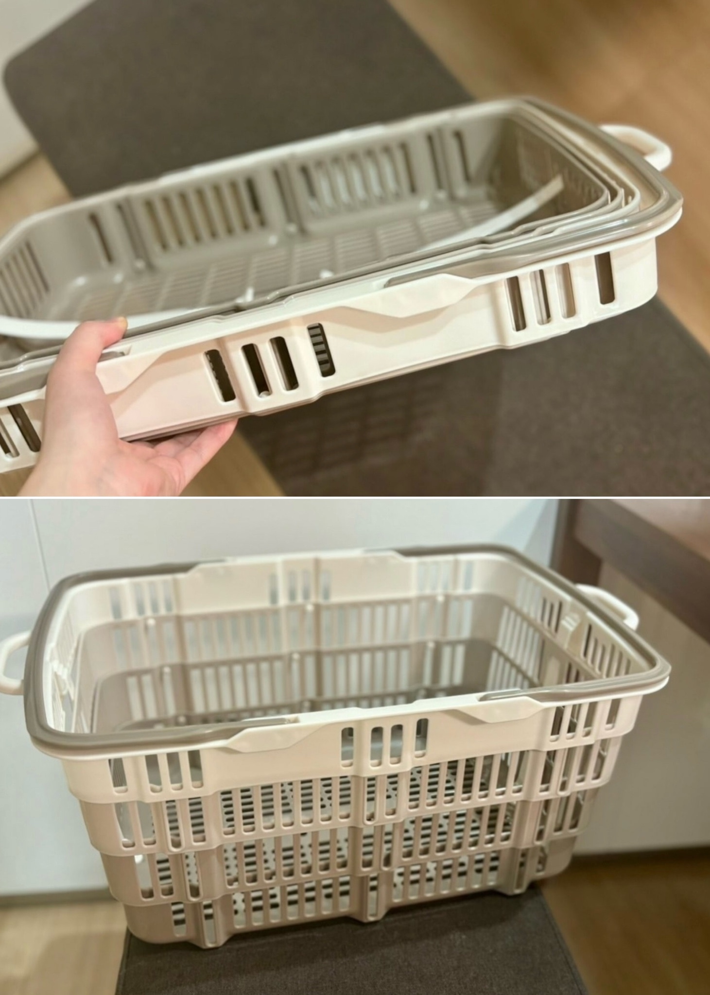 サンコー 折りたたみバスケット 103060 ニューバスケット ブラウン 10306000BR(3791471)