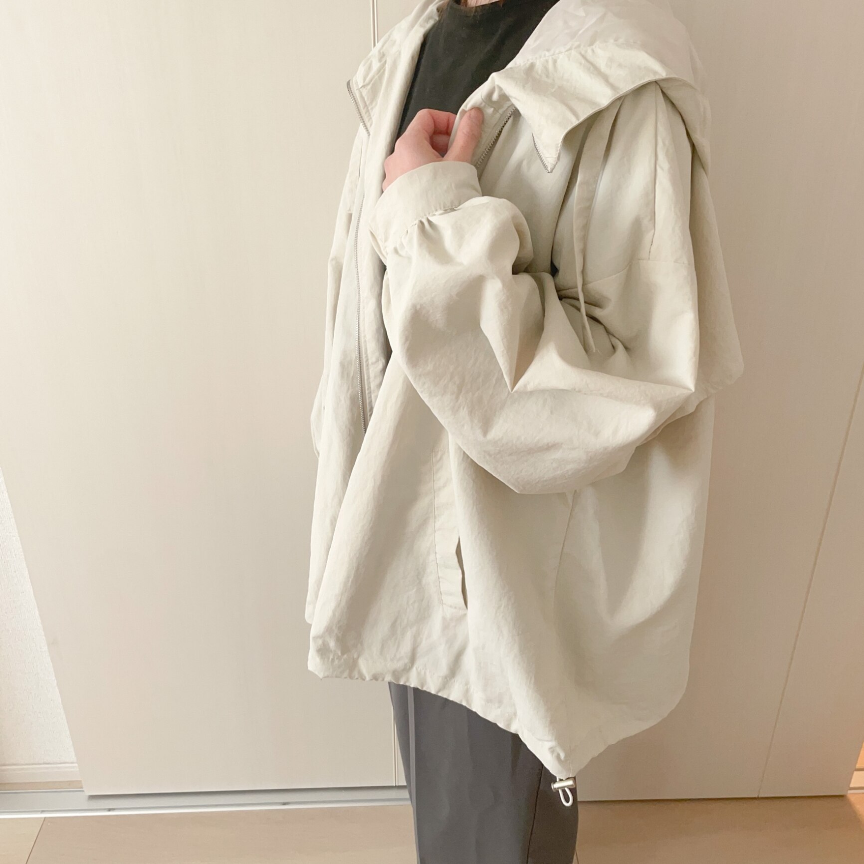 マウンテンパーカー レディース 春 アウター パーカー 長袖 軽い カジュアル きれいめ 黒 白 アイボリー BONJOUR SAGAN ...