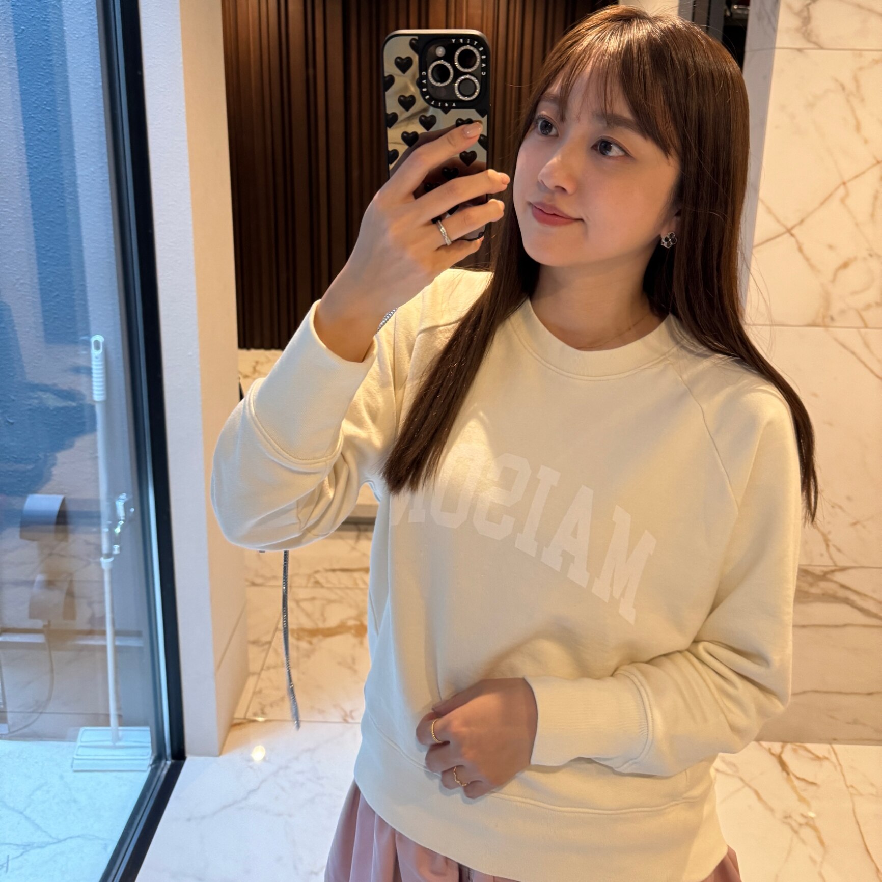 【ハプティックhbB】【yuki×HAPTIC】OMNES 裏毛ラグランプルオーバー ROOMコラボ レディース ロゴ コクーンシルエット 裏毛スウェット 長袖 ユキ×ハプティック