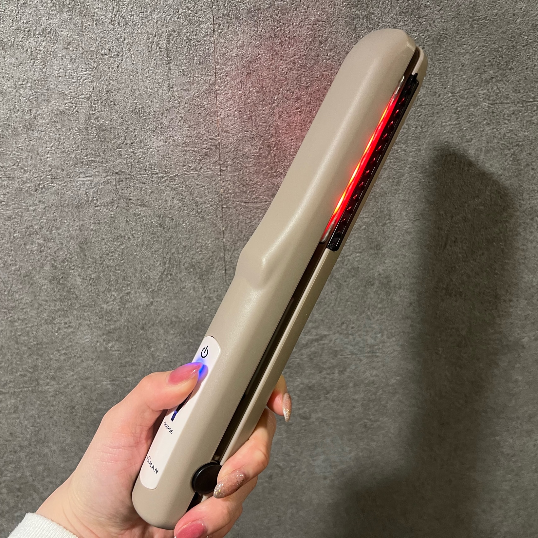 超音波 アイロン トリートメント ヘアアイロン 【ヤーマン公式】《シャインプロ HC21》 グレージュ ｜ヘアケア 浸透 LED 温熱 防水仕様 お風呂 コードレス ヘアカラー インバス ...