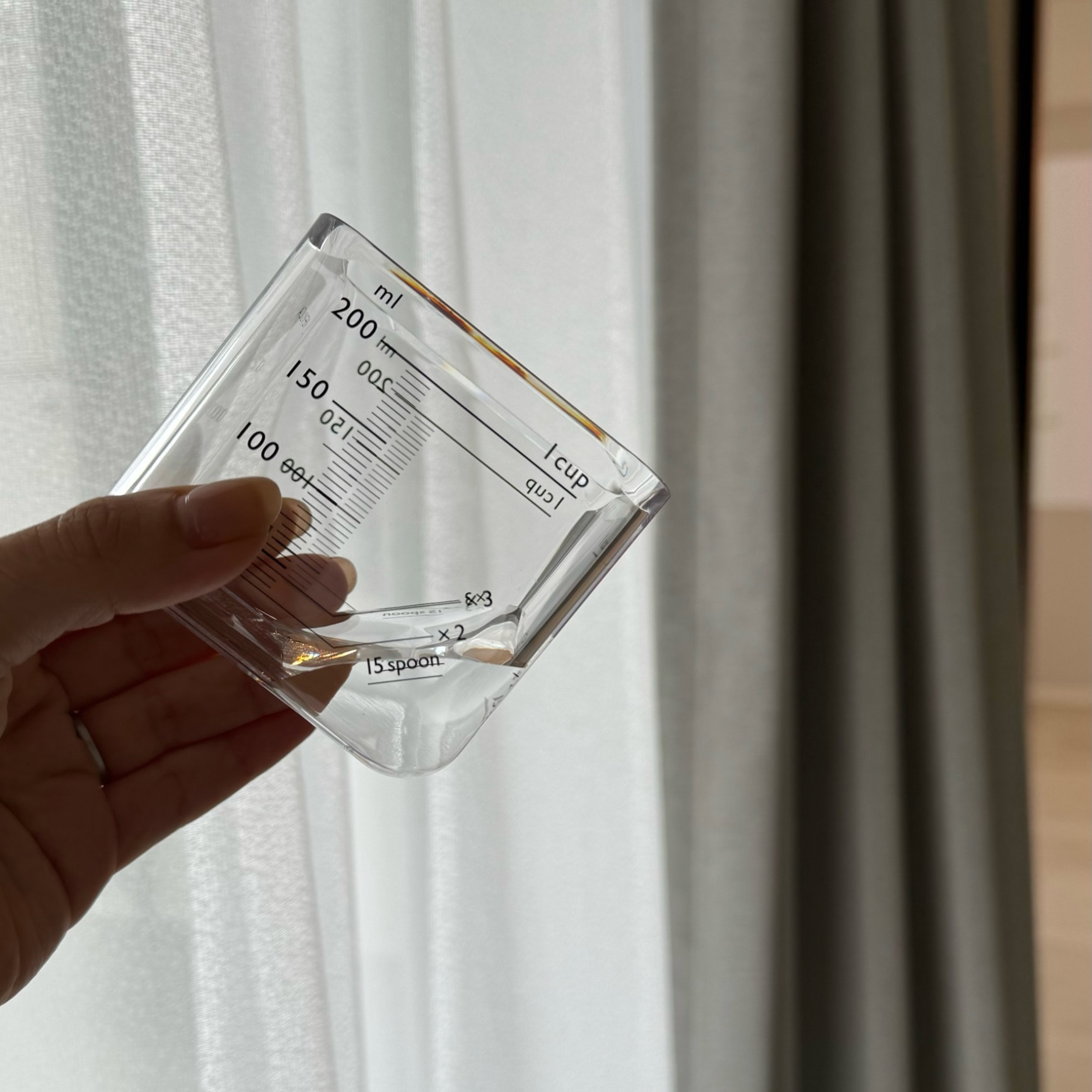 【KEYUCA公式店】ケユカ monolim 計量カップ[おしゃれ デザイン シンプル ギフト かわいい プレゼント 四角 オシャレ 透明 コンパクト 角型 新生活 計量 カップ キッチン ...