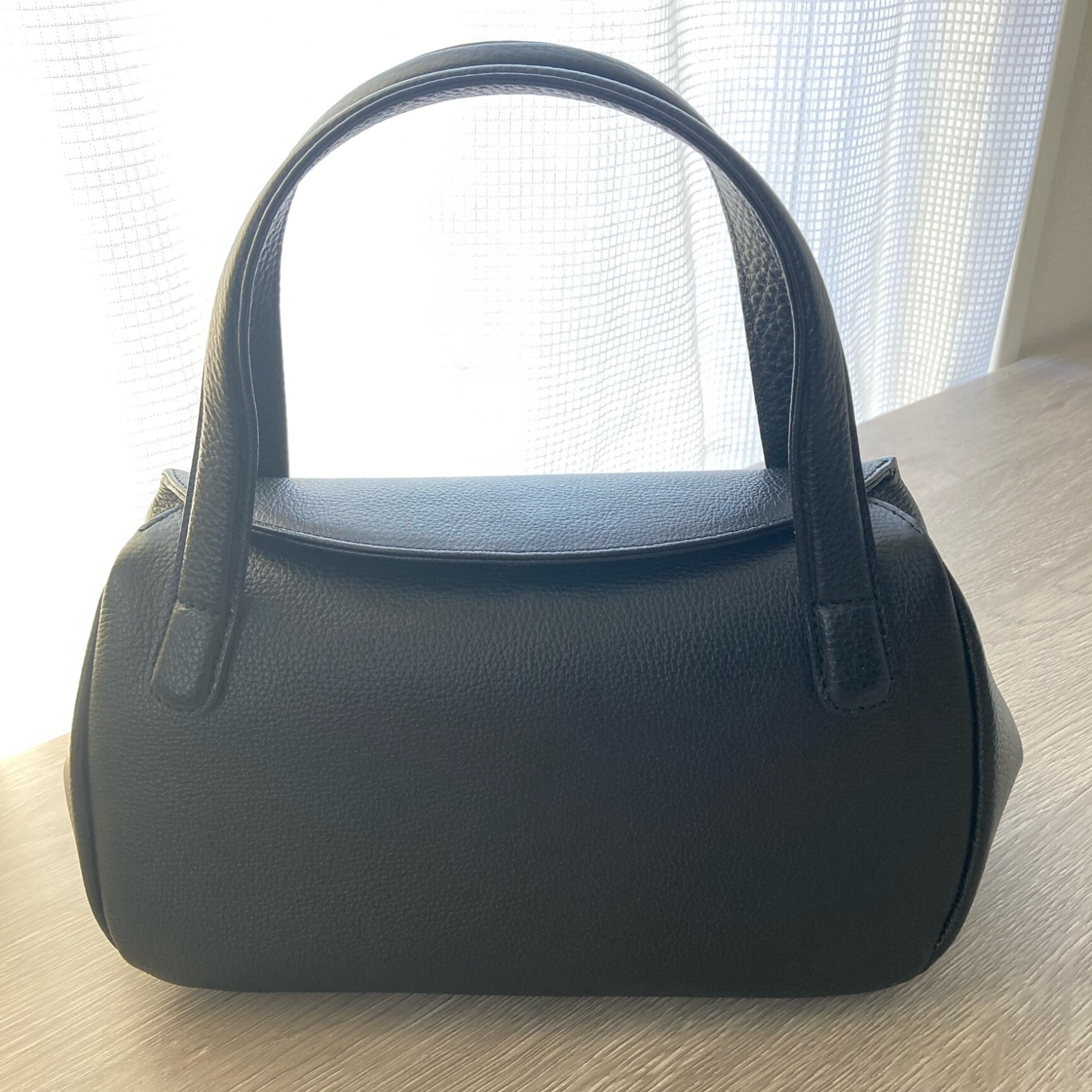 【10％OFFクーポン】純日本製 ブラック フォーマルバッグ レディース 本革 Jamale シュリンク レザー 牛革 ブラックフォーマル 冠婚葬祭 黒 慶弔両用 大きめ ハンドバッグ ...