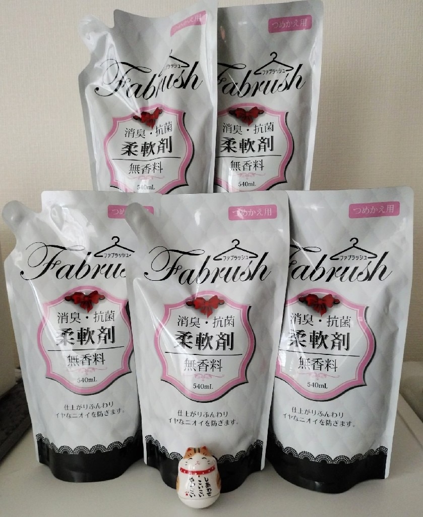 fabrush(ファブラッシュ) 柔軟剤無香料詰替(540ml*5コセット)【アドグッド】