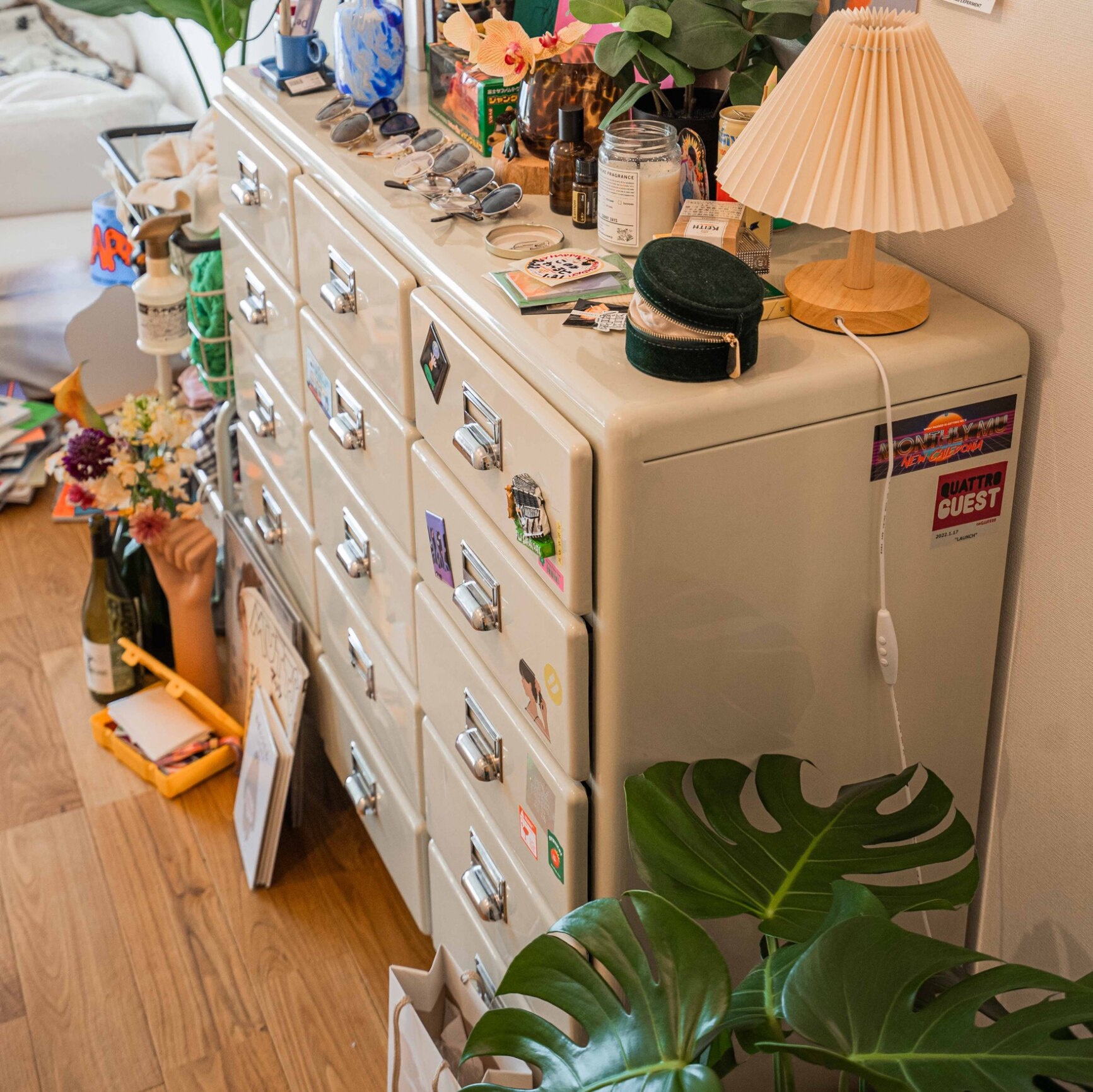 レトロ感漂うオシャレチェスト♪ 3 columns by 5 drawers 100-165 チェスト DULTON'S（ダルトン） 全4色（Ivory/Red/Brown ...